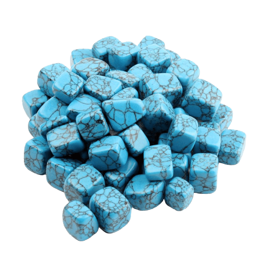 Blue Howlite Cube - Crystals and Stones